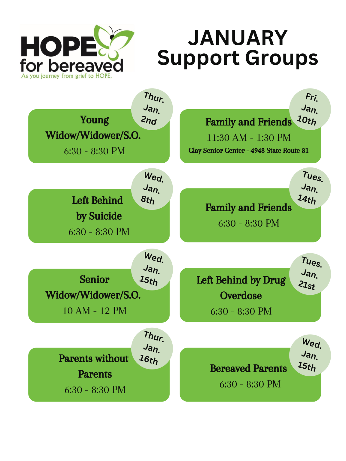 HOPE for Bereaved | As you journey from grief to HOPE